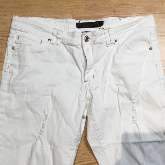secretly evil | Jeans | Secretly Evil White Cropped Jeans | Poshmark